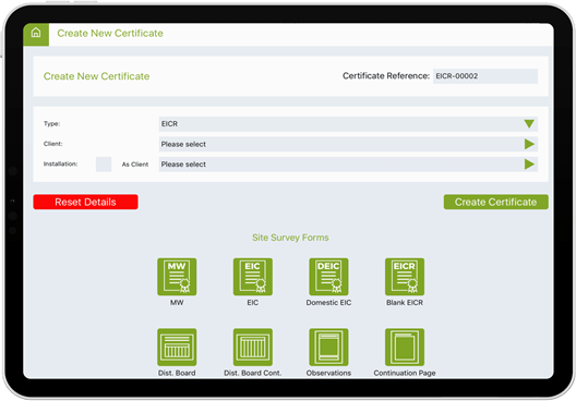 Electrical Certification Software - EICR Software
