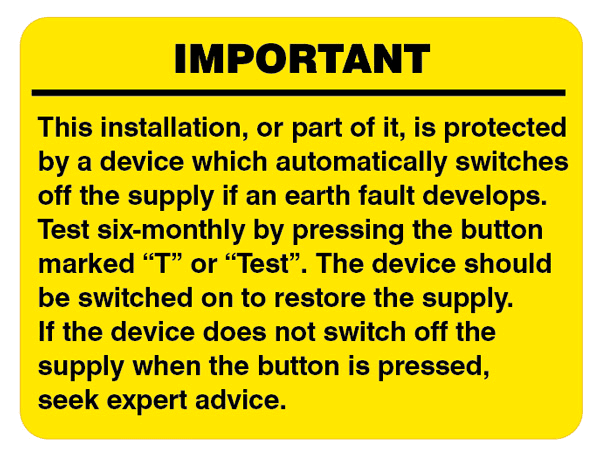 Consumer Unit Signage & Labels - Pro Certs Software