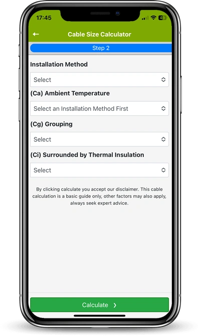 Cable Size Calculator - Cable Calc App