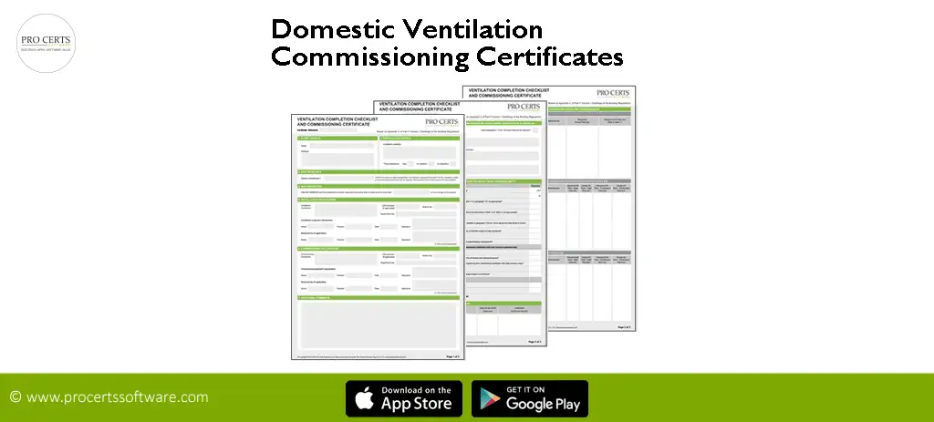 Domestic Ventilation Certificates - Pro Certs Software Ltd